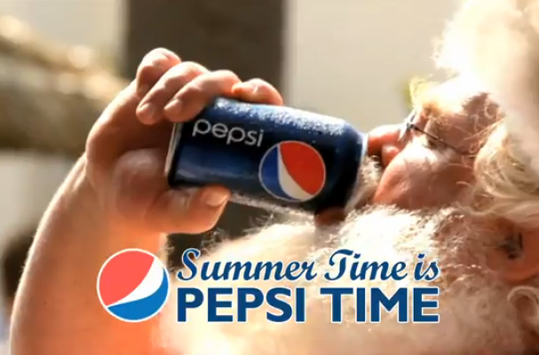 Foodista | Pepsi Uses Santa to Take a Stab at Coke With "Summer Time is Pepsi Time" Commercial
